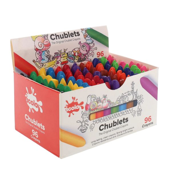 Scola Chublets (96) - Crayons – Mulveys.ie