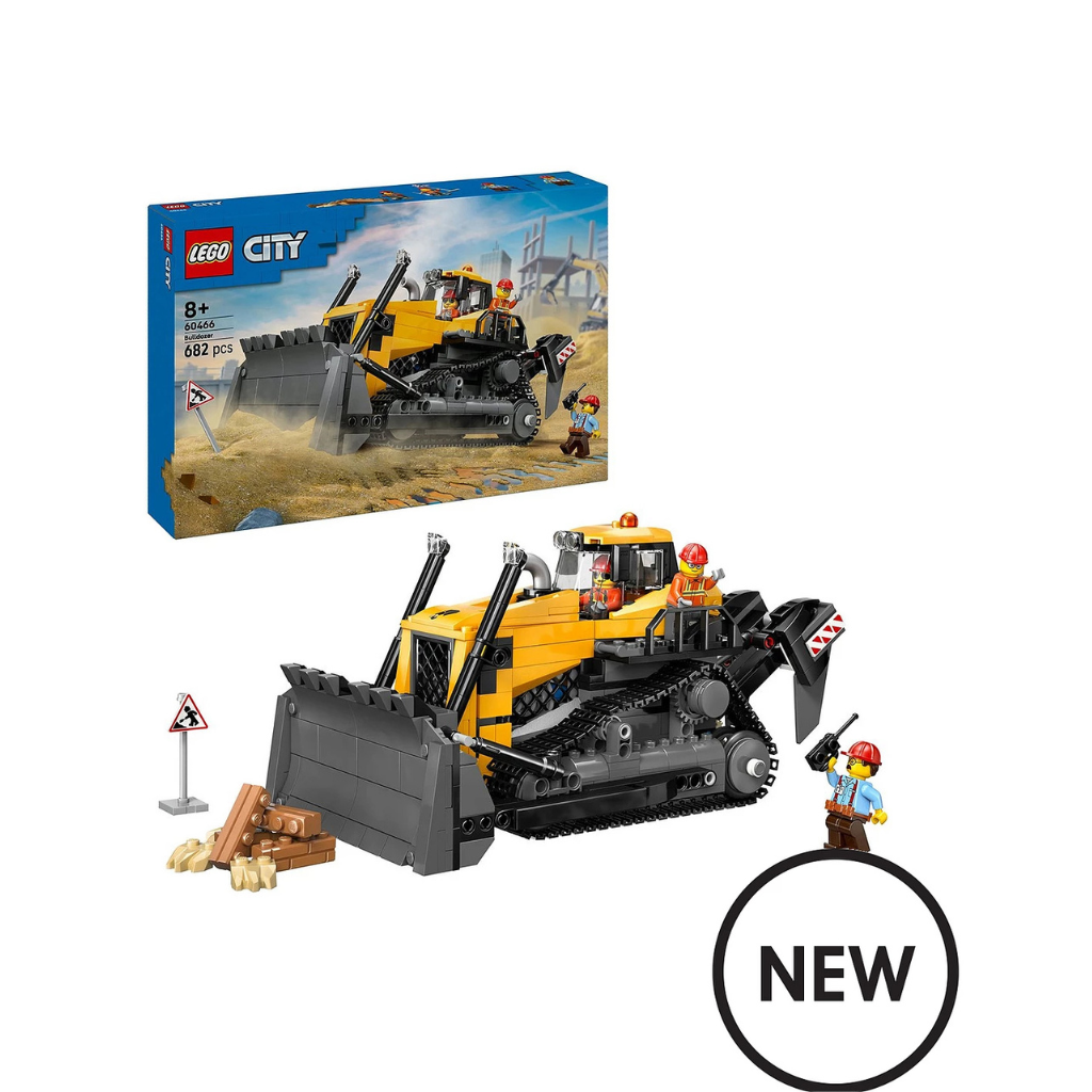 LEGO City Yellow Bulldozer Construction Vehicle Toy 60466 – Mulveys.ie