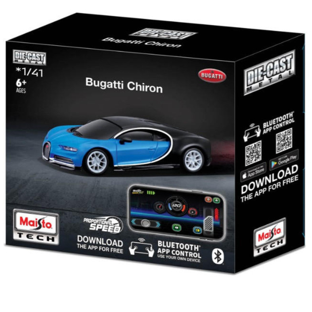 Maisto Bluetooth Diecast Bugatti Chiron Radio Controlled Car – Mulveys.ie