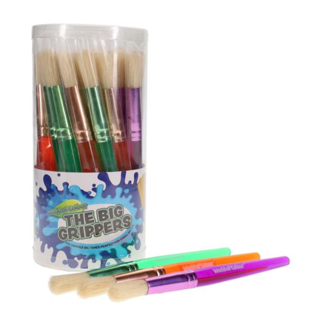 World of Colour The Big Grippers Paint Brush - Round – Mulveys.ie